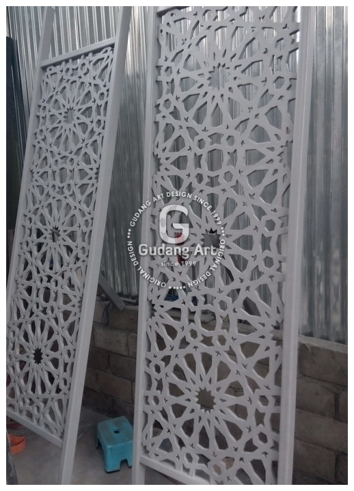 Ornamen Motif Pagar, Railing Masjid Geometri Islam | Gudang Art Design