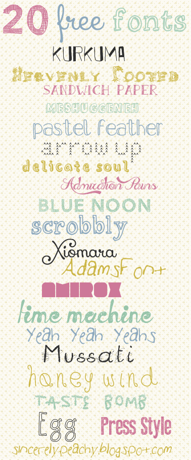 Sincerely Peachy: Free Font Friday