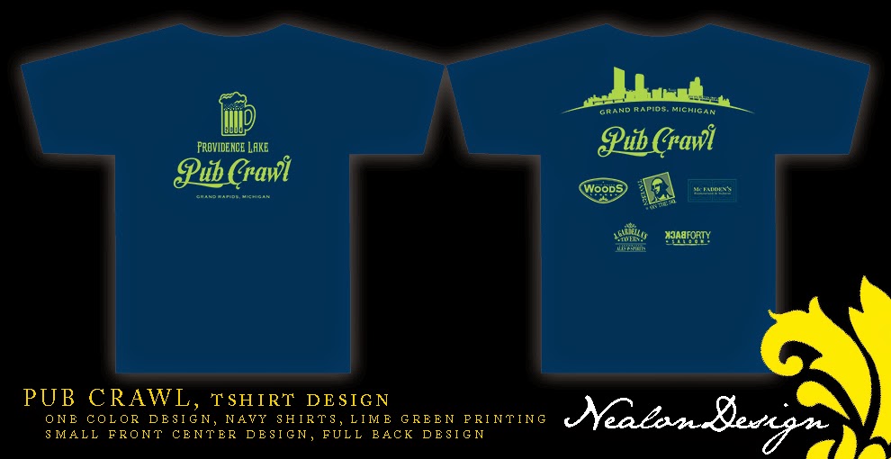 Nealon Design: PUB CRAWL tshirt design