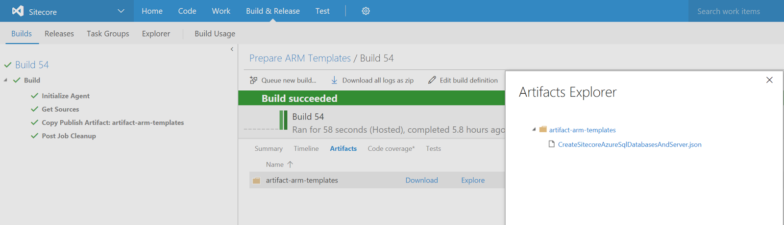 Always Up Always On Azure Sql Database Deployment Task In Vsts To Create The 4 Sitecore Databases