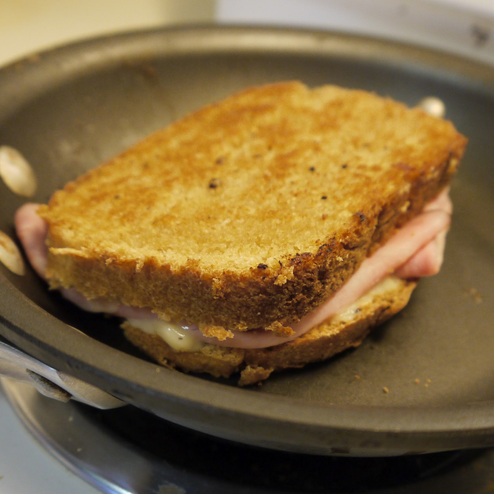 Being the Secret Ingredient: French Kiss: Parmesan-Buttered Croque Monsieur