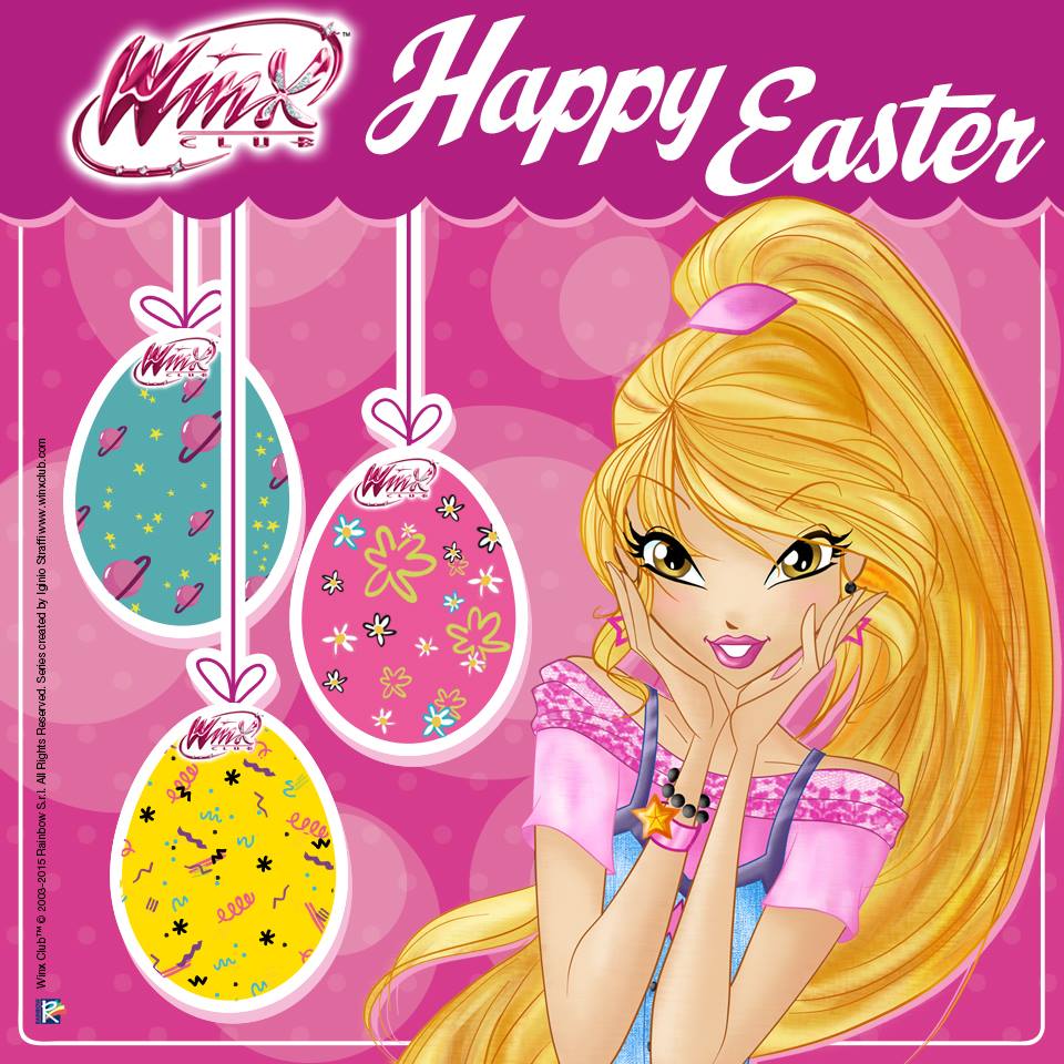 Fondo oficial Winx Club "Happy Easter" - Winx Club Lovely