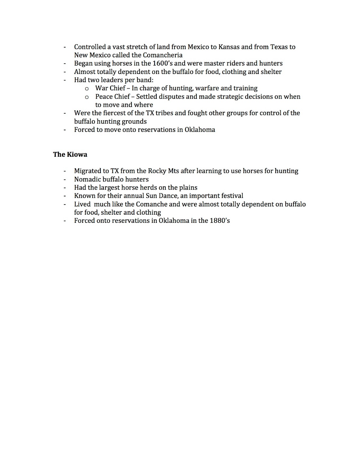 EHMS Texas History: Acrostic Poem on Plains Indians Assigned and Lesson ...