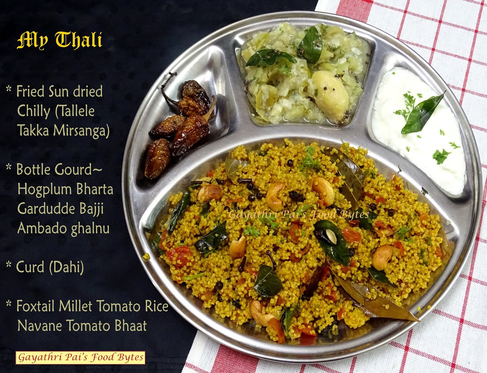 Gayathri Pai's Food Bytes: My Satvik Thali 72.