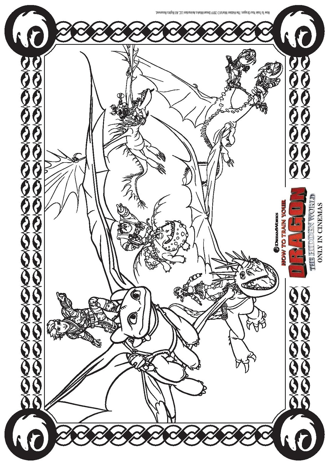 How To Train Your Dragon Hidden World Coloring Pages Coloring Pages