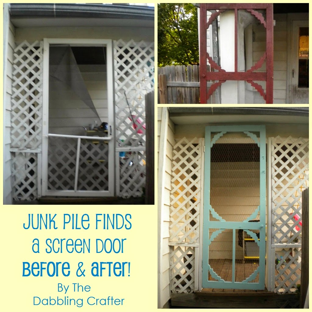 Flashback Friday: Salvage Screen Door Before & After | The Dabbling Crafter