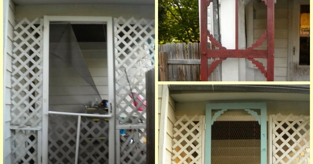 Flashback Friday: Salvage Screen Door Before & After | The Dabbling Crafter