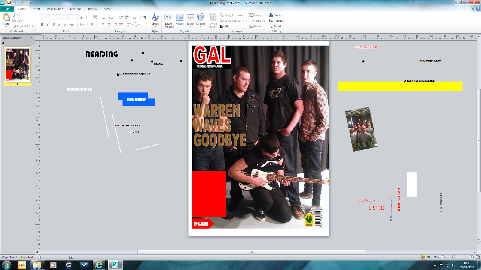 G321 Foundation Portfolio In Media : 'Music' magazine front-cover ...