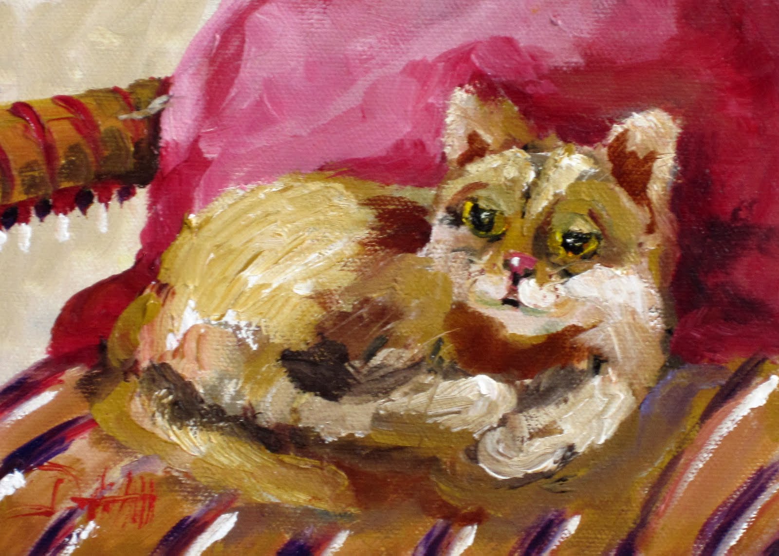 Painting of the Day, Daily Paintings by Delilah: The Whole Cat