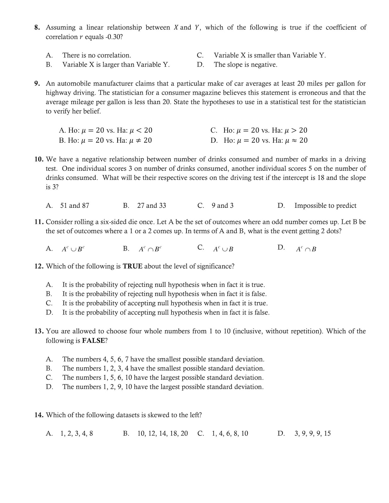 UPD Samplexes, Readings, and Materials: UPD Stat 101 Samplex (First Sem ...