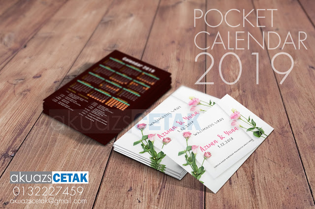 AKUAZS CETAK: POCKET CALENDAR DESIGN
