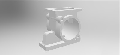 Mechanical Machine Design: Pump Housing 2D Drawing/3D Model