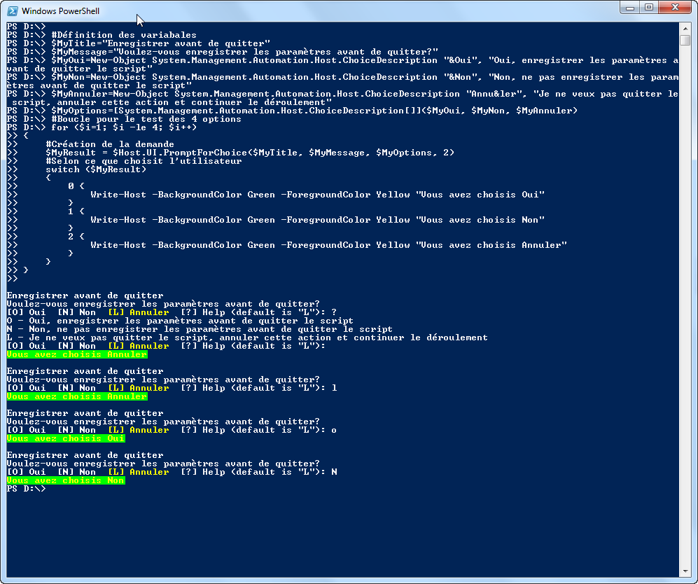 Gmerg IT: Powershell - Interagir avec l'utilisateur
