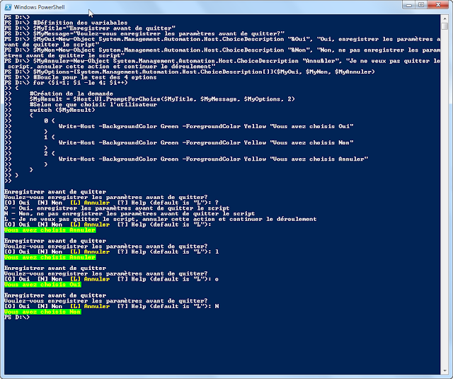 Gmerg IT: Powershell - Interagir avec l'utilisateur