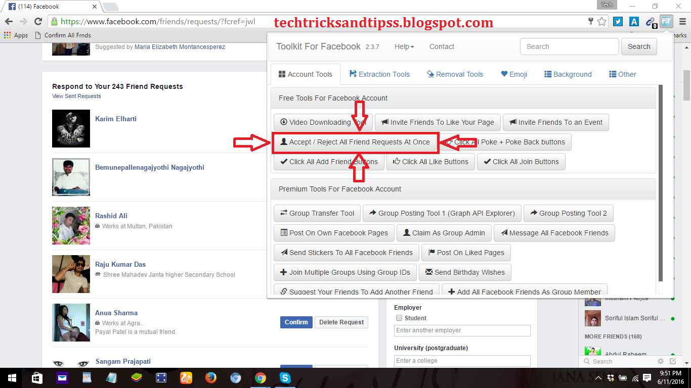 Confirm All Facebook Friends Requests At Once