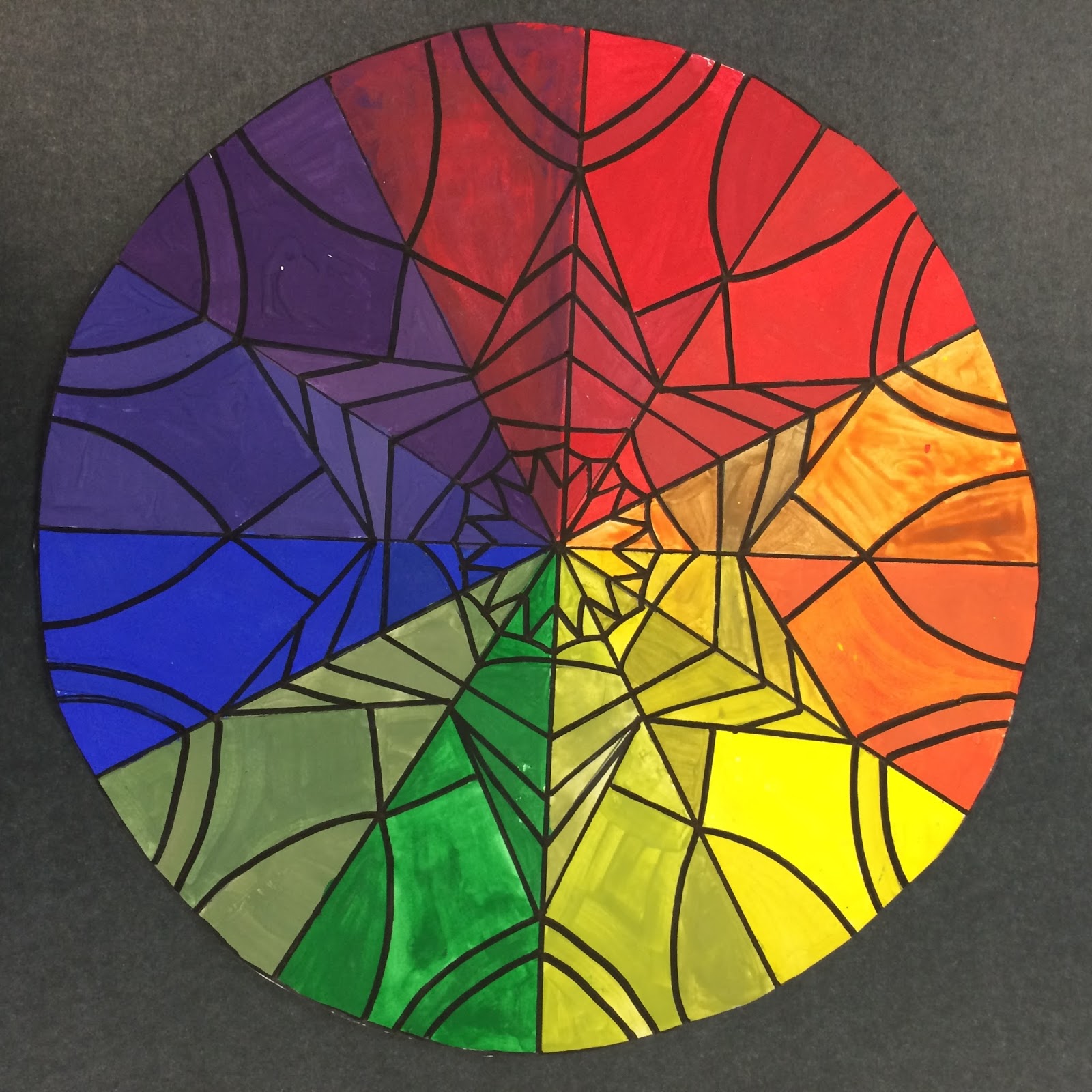 Mrs. Wille's Art Room: Advanced Art color wheel kaleidoscopes