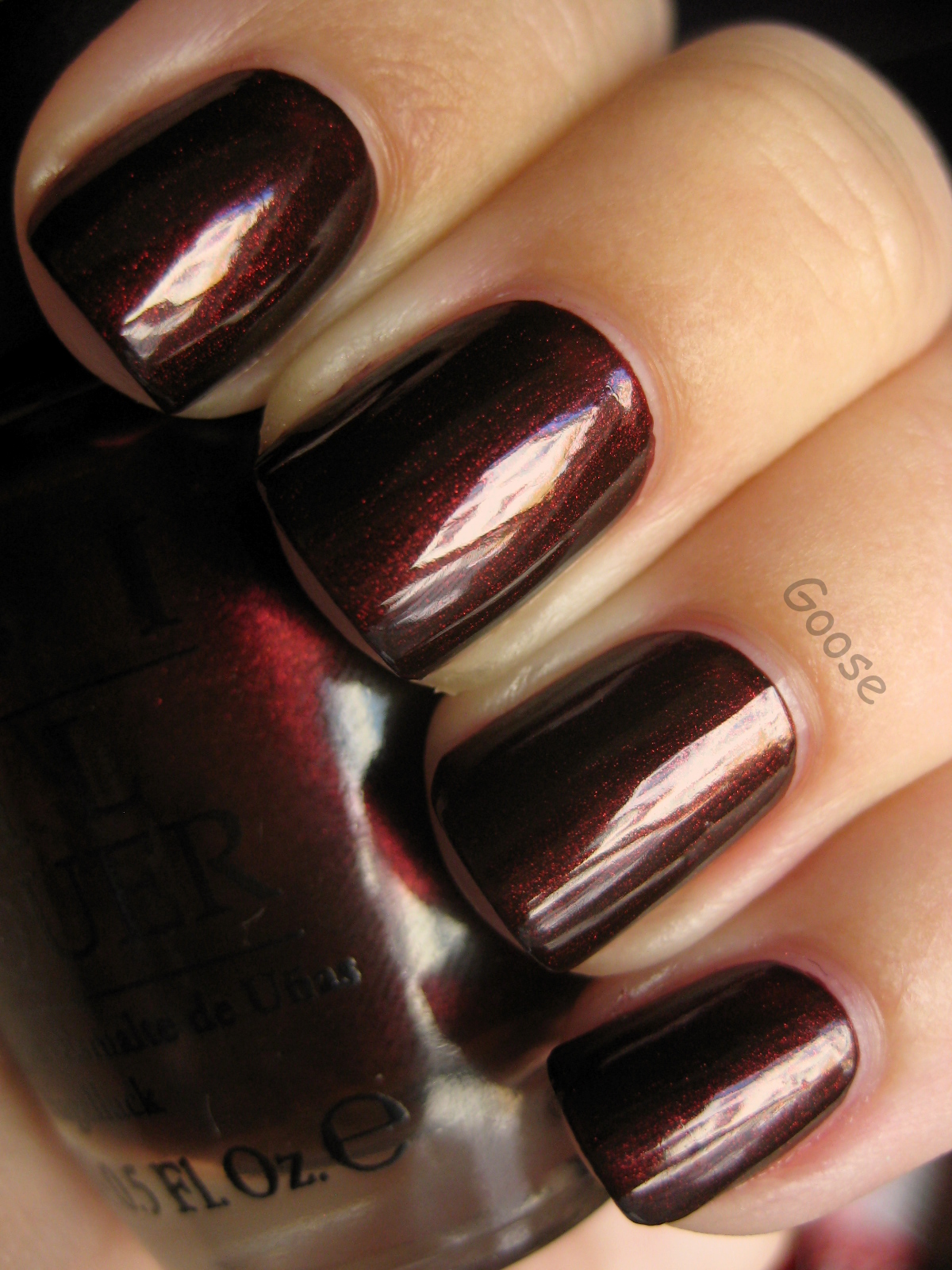 Goose's Glitter: Sally Hansen Nail Prisms Amber Ruby Swatch