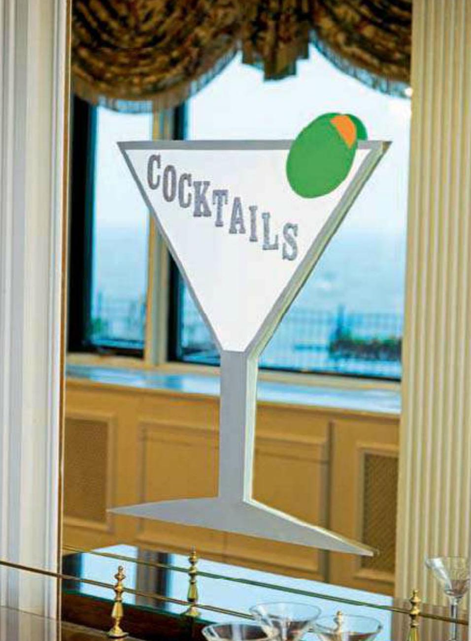 Wedding Invitations: Cocktail Hour Signage