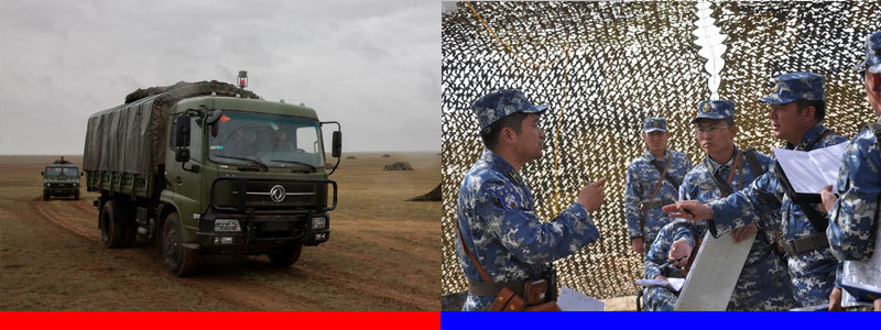 Asian Defence News: Chinese PLA - Red Army Vs Blue Army military maneuvers