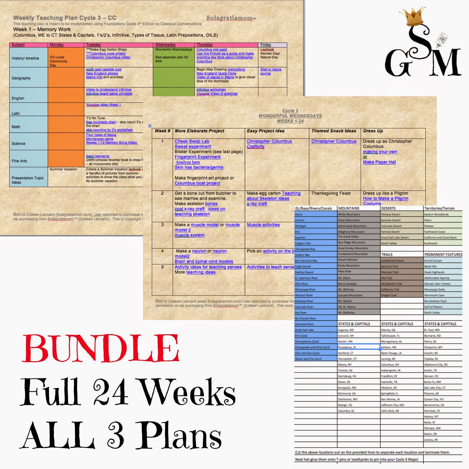 Solagratiamom: Teaching Plan Cycle 3 - Available NOW!