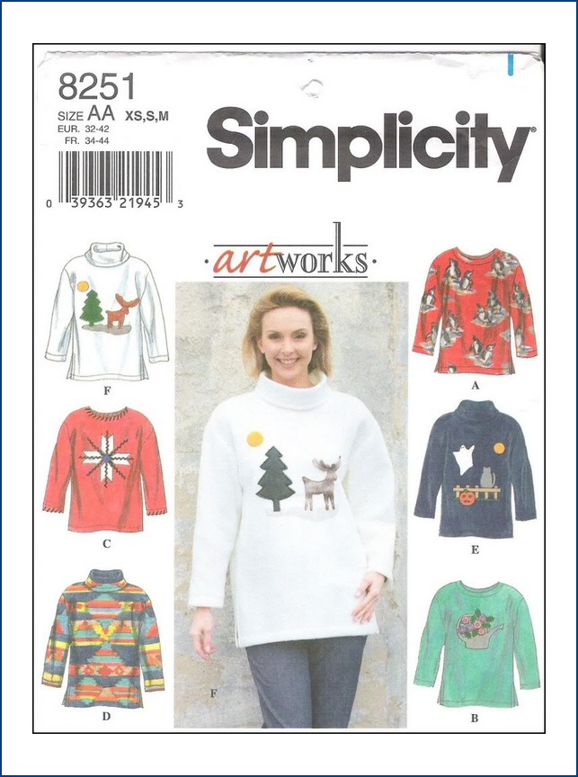 SimplySewing: Simplicity 8251 Sewing Pattern Misses Sweater Top ...
