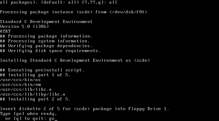 The Unix Legacy: Постинсталляционная настройка AT&T UNIX System V Release 4