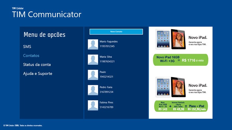 TIM Communicator - Clientes da Tim ganham aplicativo para Windows 8/RT ...