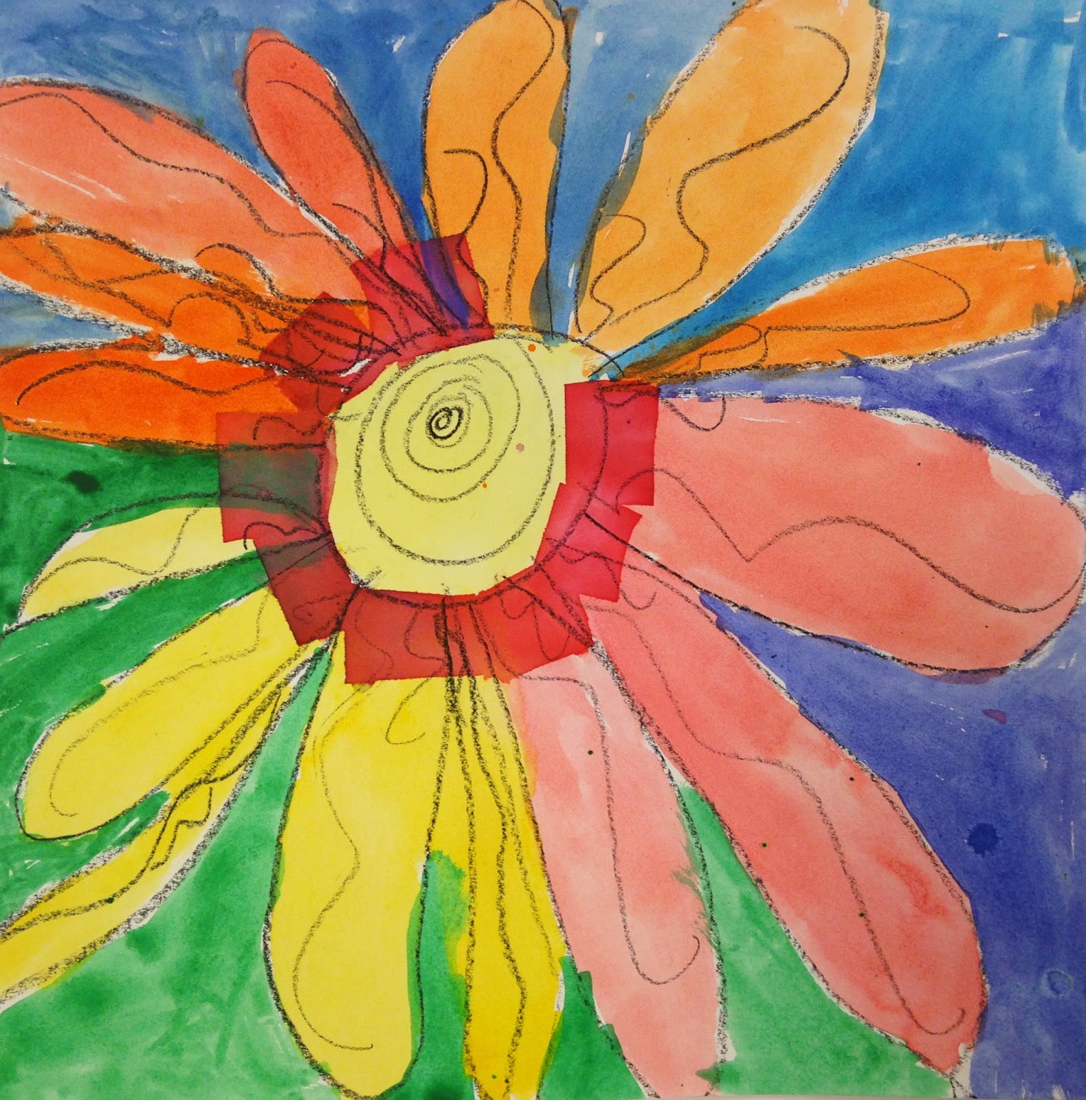 Art Room Blog: 2nd Grade Georgia O'keeffe Flowers...