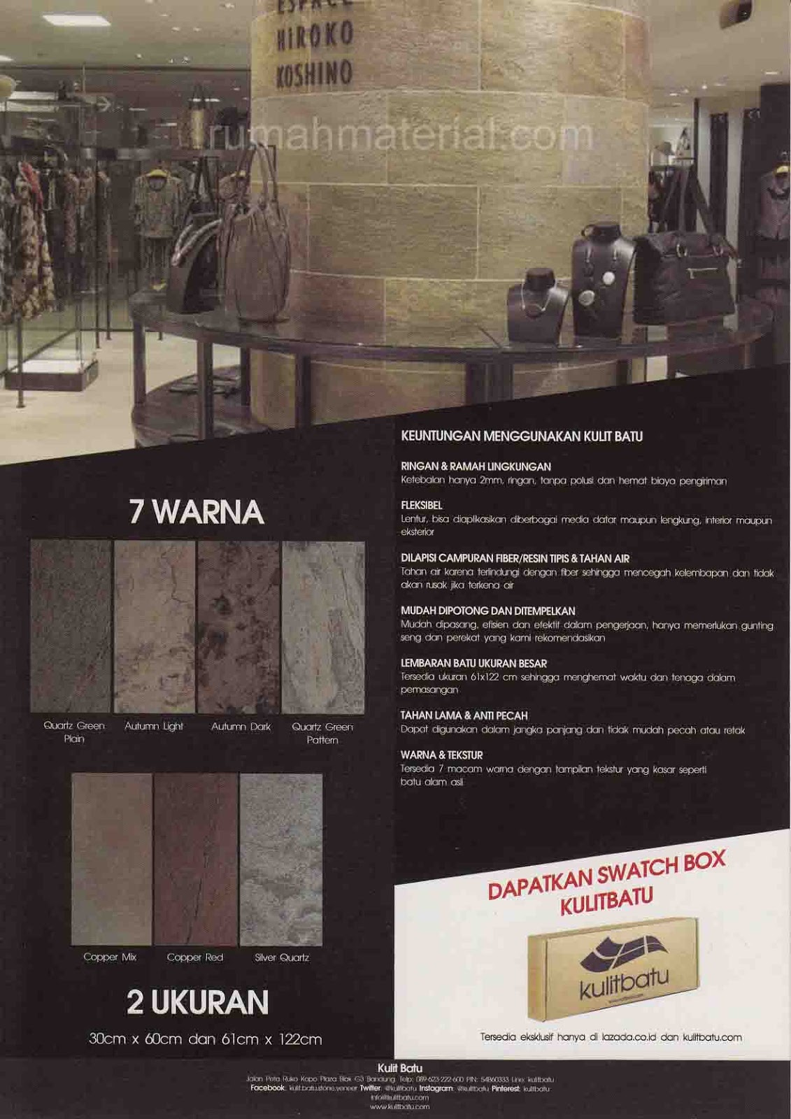 Kulit Batu Untuk Interior dan Eksterior Bangunan - Rumah Material