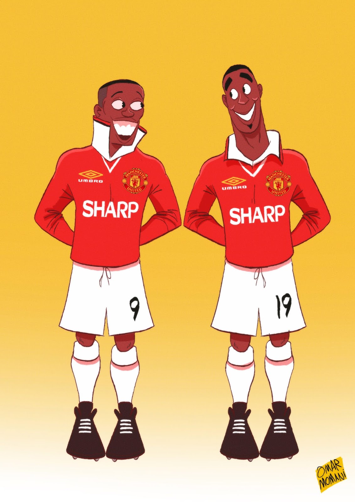 Omar Momani cartoons: manchester united