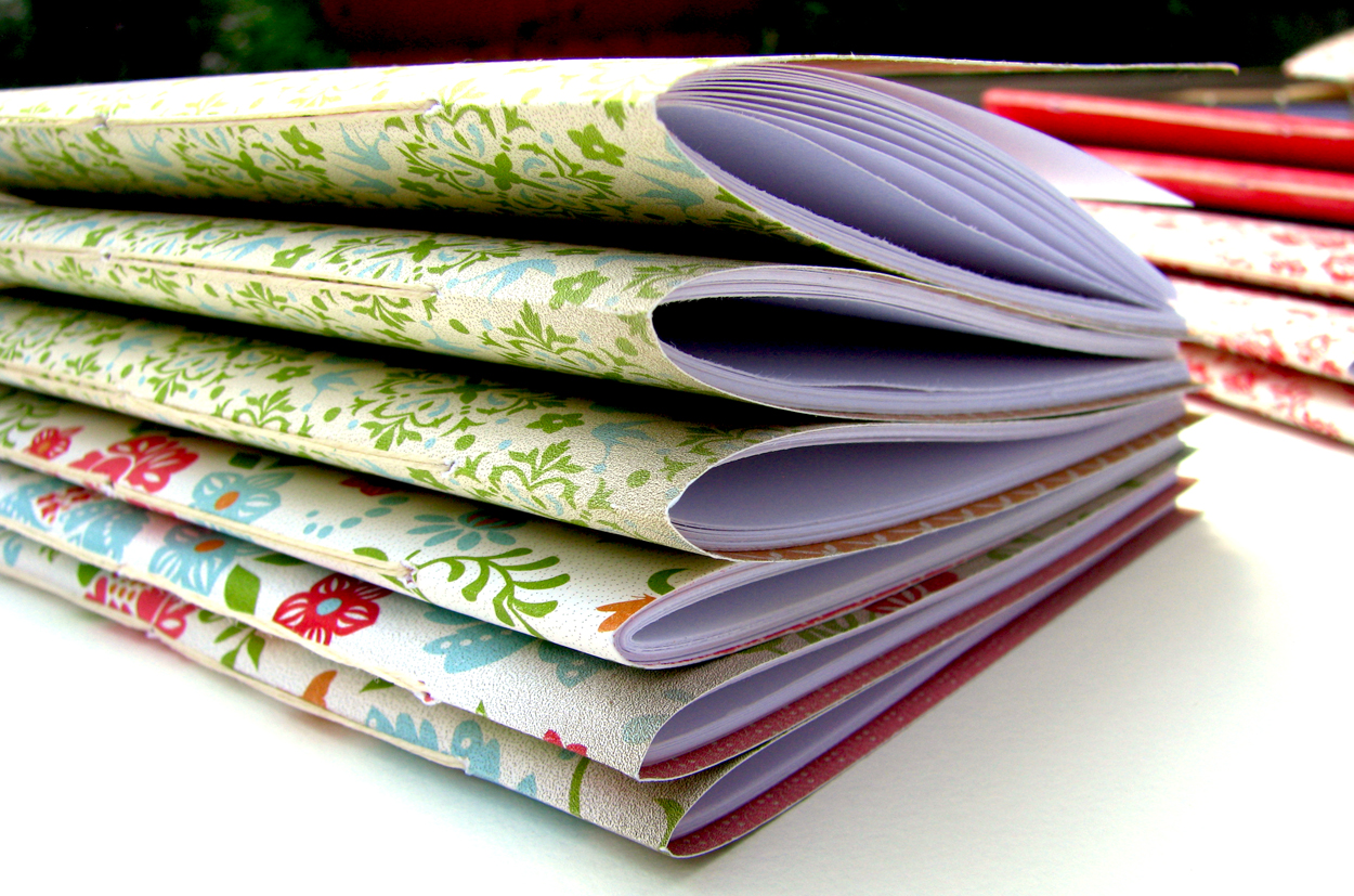 Book Binding - Pamphlet Stitched Notebooks - Vintage Page Designs