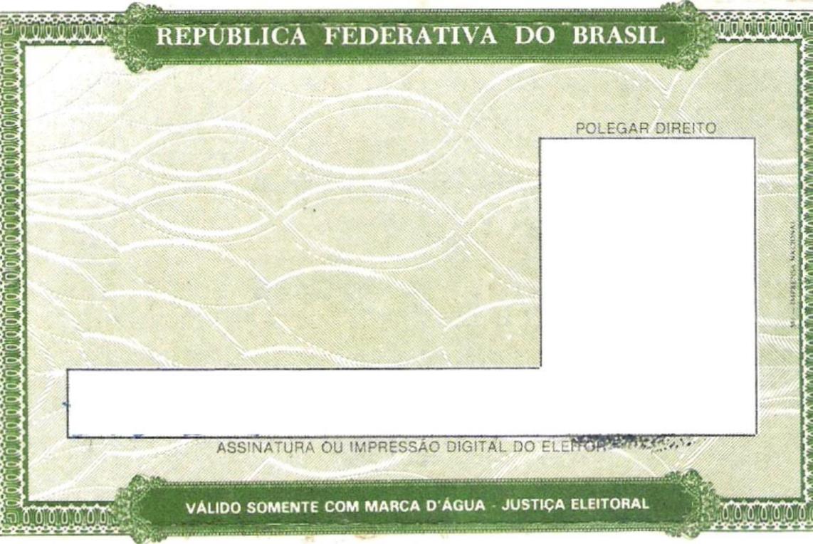 Modelo De Titulo De Eleitor - NAZAEDU