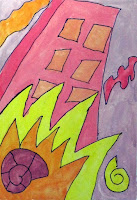 plasticaasorey: COMPONIENDO CON LA GAMA CÁLIDA EN 1º DE E.S.O.