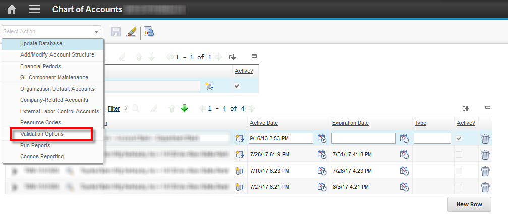 Maximo Blog: GL account validation configuration