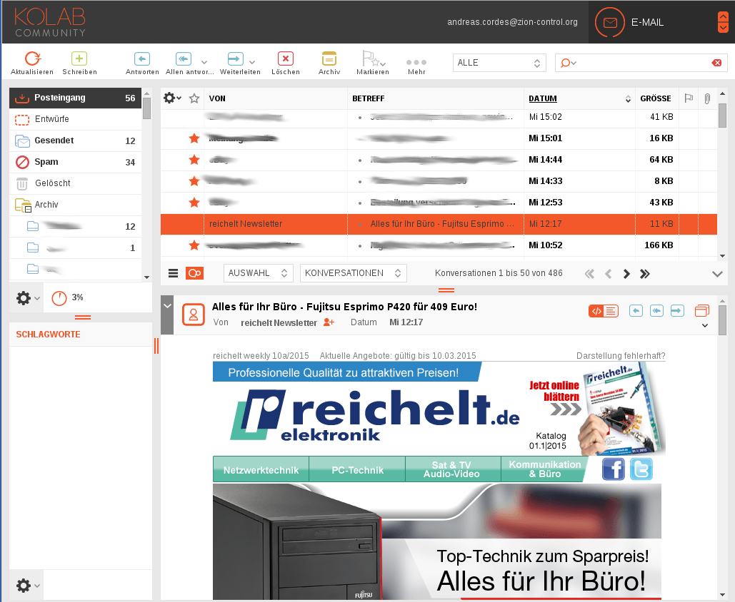 Kolab on ARMHF architecture: Kolab 3.4 released - New Skin - Chwala ...