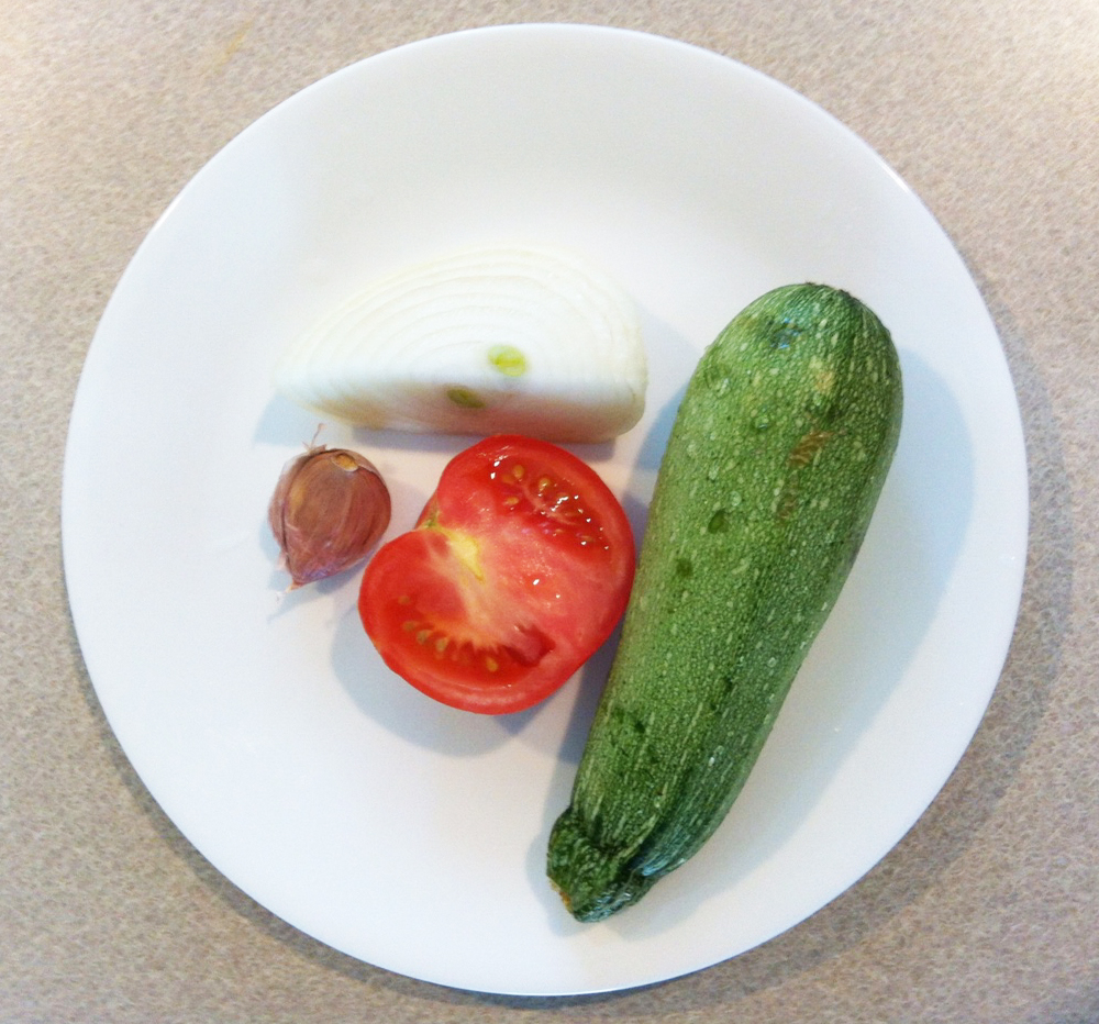 Get Veggie: Chunky Summer Squash Sauce with Black Beans Over Rice