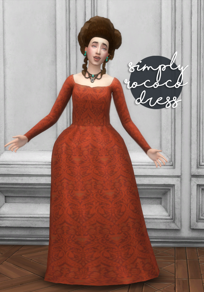 TS4: Simply Rococo Dress | History Lover's Sims Blog