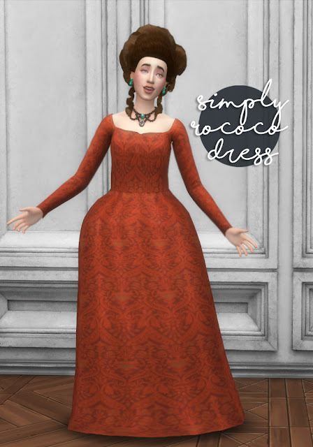 TS4: Simply Rococo Dress | History Lover's Sims Blog
