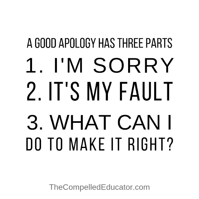 The Compelled Educator: Stay away from the "non-apology" apology