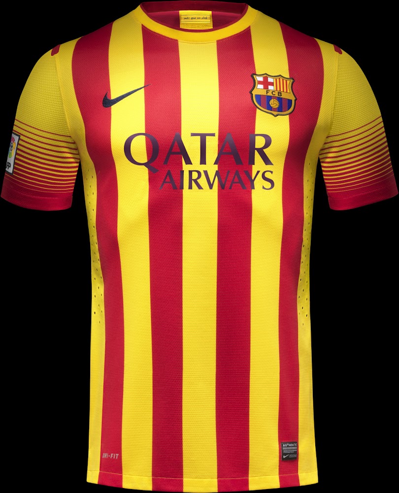 FC Barcelona 13/14 Home + Away Kits Released + Third Kit Info - Footy ...