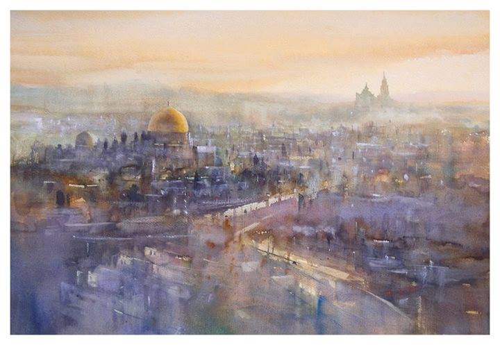 Michał Jasiewicz and The Charme of Watercolors Paintings - Art Photo Image