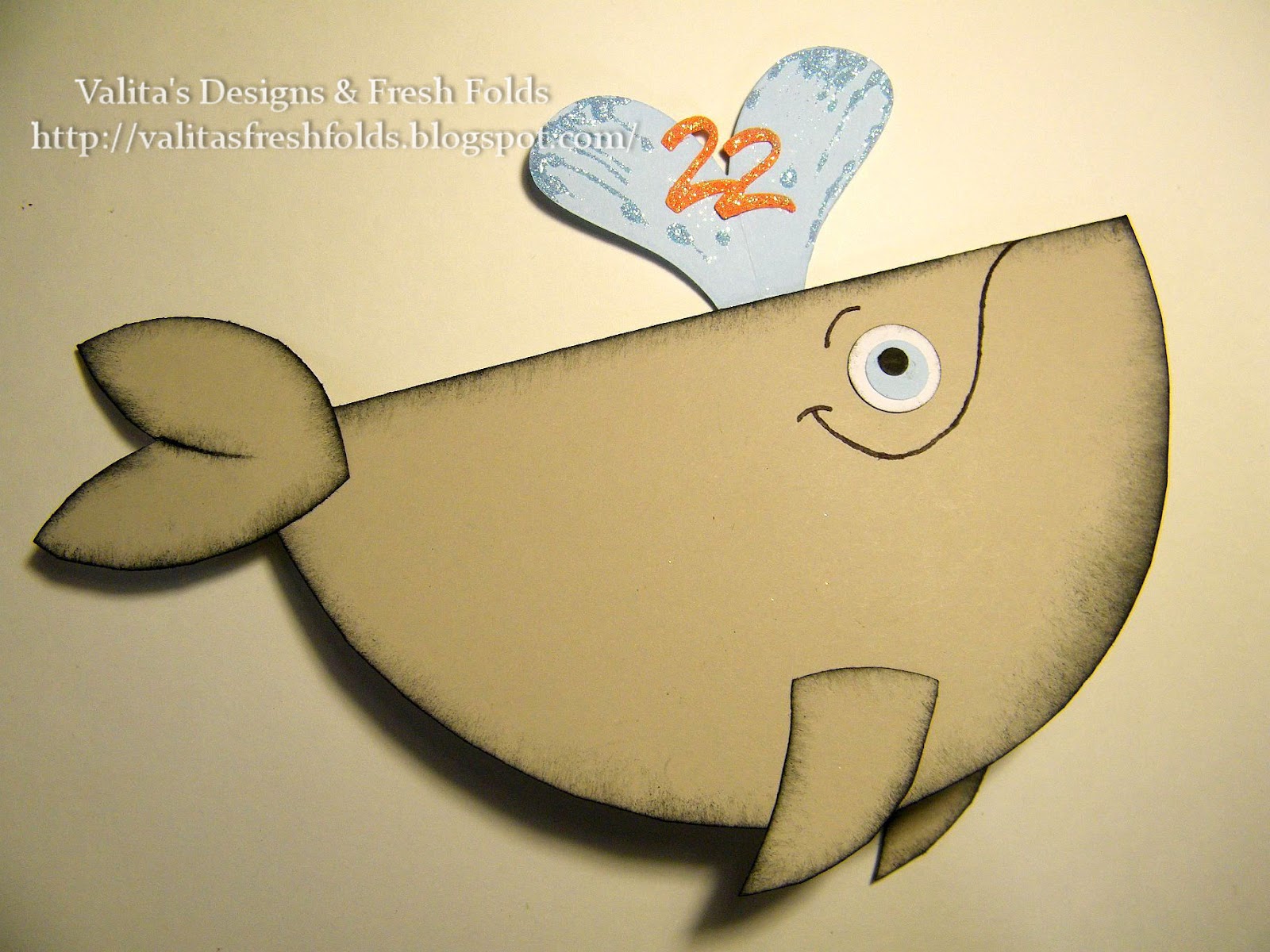 Valita's Creative Designs : Catch 22 Whale card
