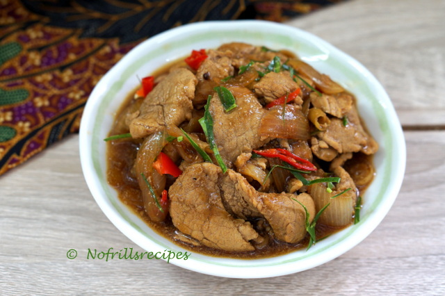 Tangy tamarind pork fillet ~ 亚参猪肉片