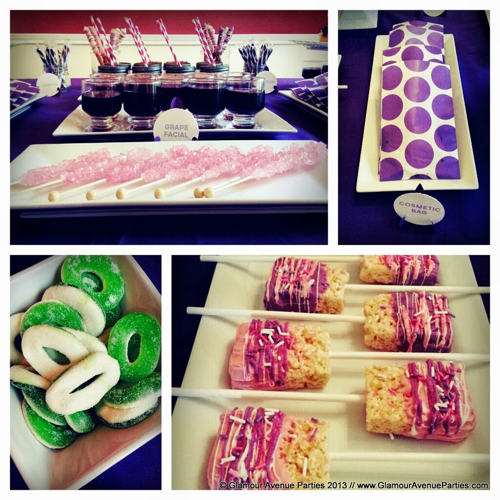 Glamour Avenue Parties the Blog.: Party Feature: Pink and Purple Spa ...