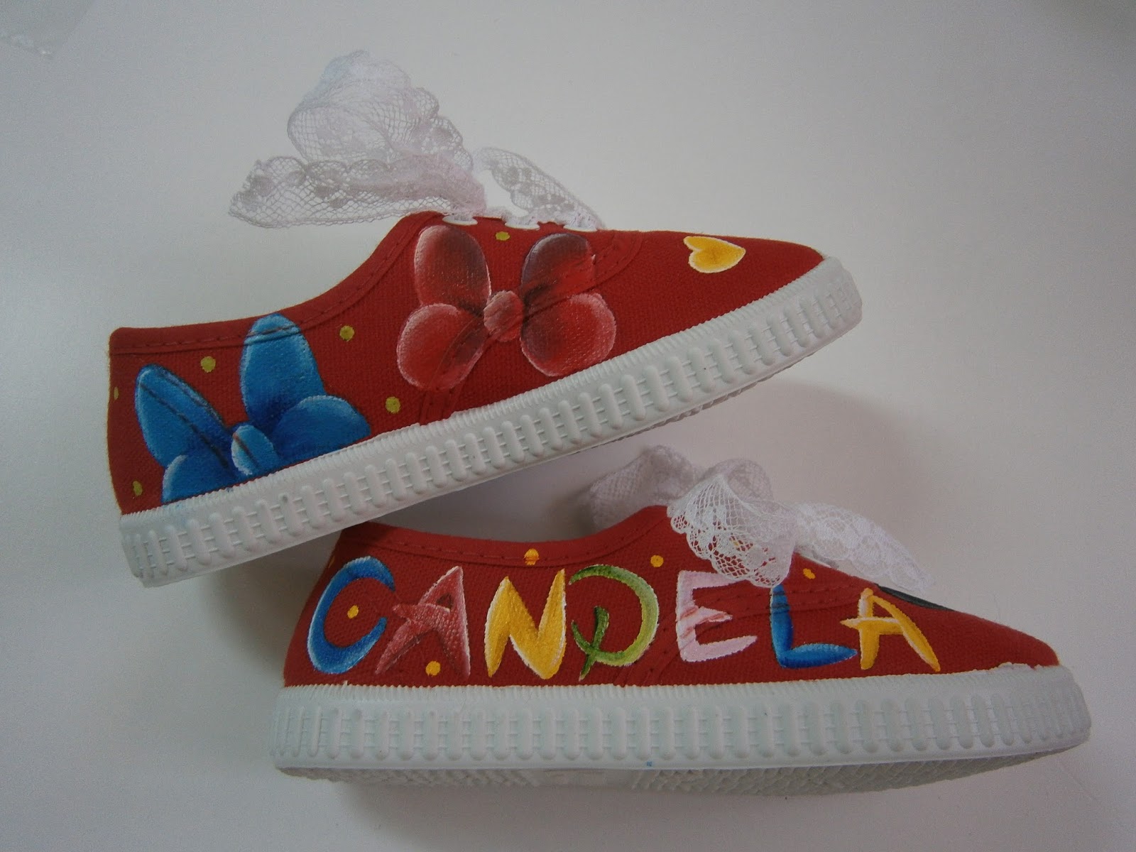 ZapateArte: Zapatillas ratona colorá