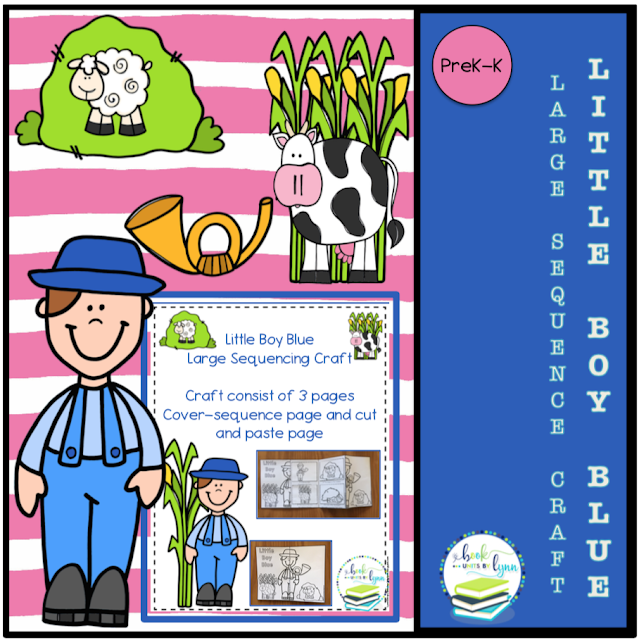 LITTLE BOY BLUE LARGE SEQUENCE CRAFT ~ Book Units by Lynn