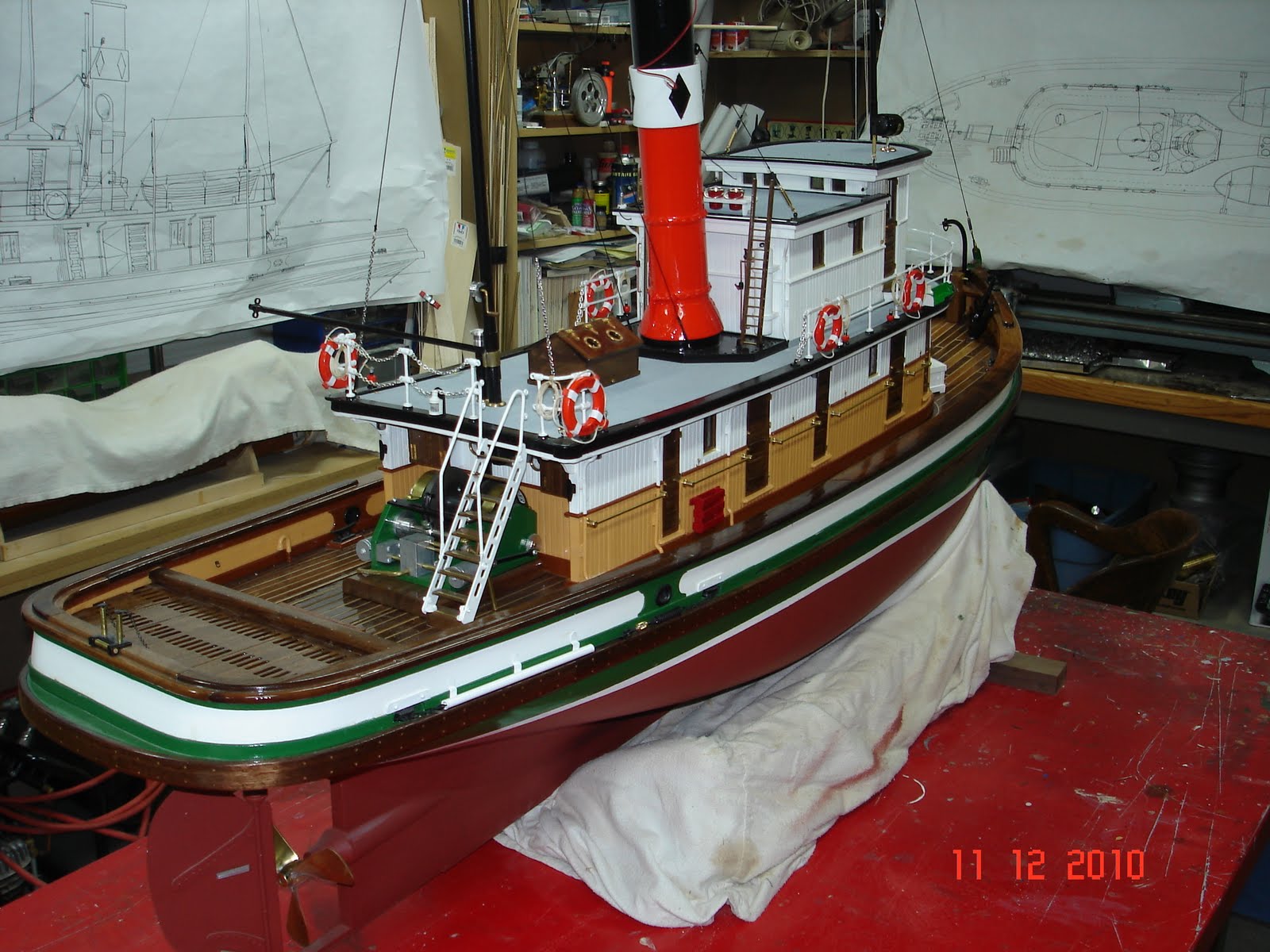 Bryonsboats: SS Master - completed model in workshop