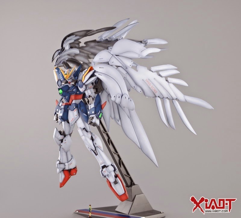 GUNDAM GUY: MG 1/100 Wing Zero Custom - Painted Build w/ LED Display Stand