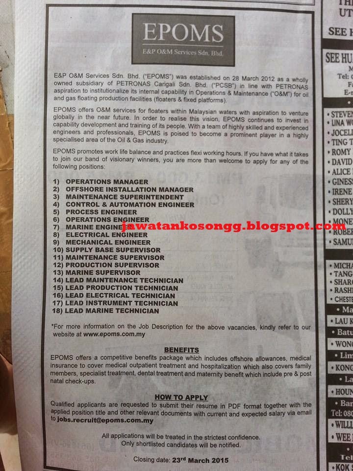 EPOMS-E&P O&M SERVICES SDN BHD | BLOGHOK