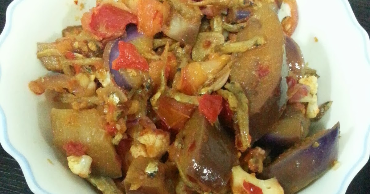 Terung goreng berlada yang tak berapa pedas